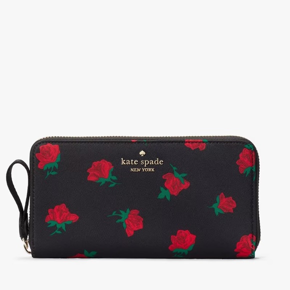kate spade | Bags | Kate Spade Chelsea Red Rose Floral Toss Printed ...